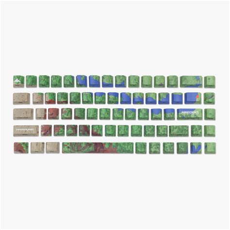 Hg X Minecraft 68 Keycaps Set Map Higround