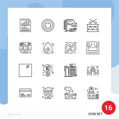 16 Universal Outlines Set For Web And Mobile Applications Holiday Drum Test Christmas Letter