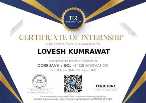 Lovesh Kumrawat On Linkedin Javaprogramming Swing Mysql Internship Tcrinnovation