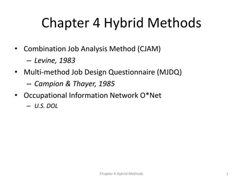 Ppt Chapter 4 Hybrid Methods Powerpoint Presentation Free Download