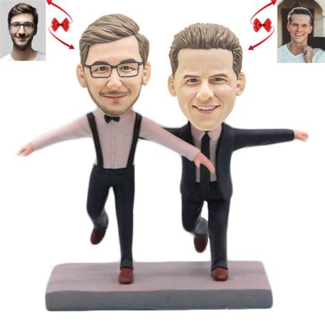 Male Same Sex Couple Custom Bobblehead Male Same Sex Couple Custom