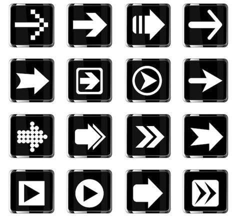 Premium Vector Arrow Web Icons For User Interface Design