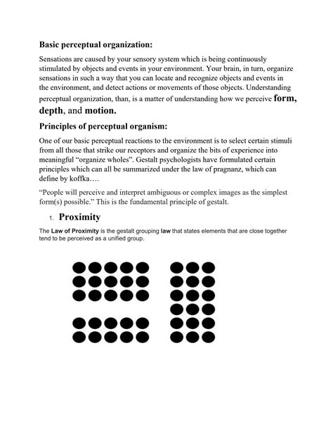 Solution Perceptionbasic Perceptual Organization And Principles Of