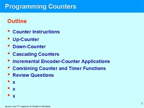 Programming Counters Introduction To Plcs Programming Counters Elmt