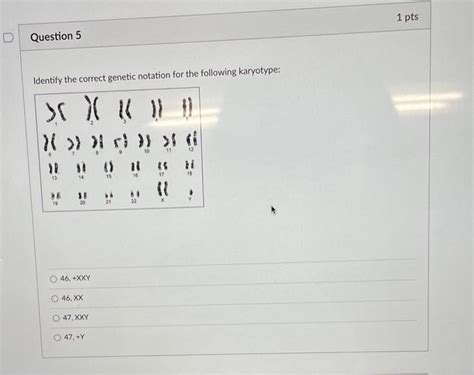 Solved Identify The Correct Genetic Notation For The