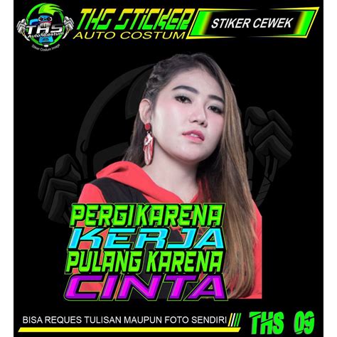 Jual Stiker Foto Cewek Vector Seksi Custom Bisa Request Foto Kata Kata Stiker Mobil Motor