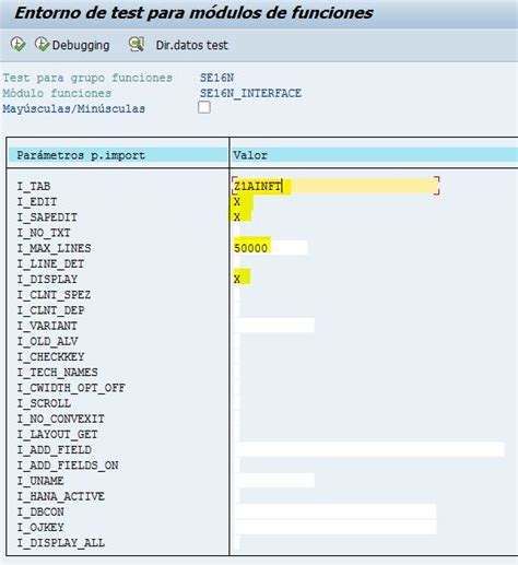 Modificar Tablas Con La Función Se16n Interface