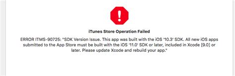 Ios ERROR ITMS 90725 SDK Version Issue Stack Overflow