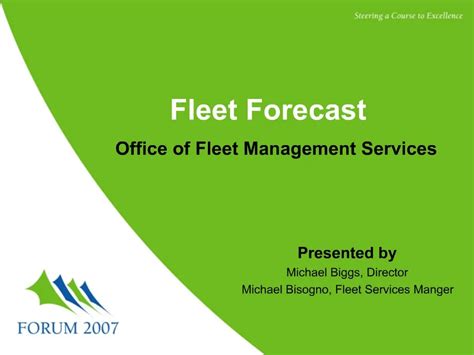 Ppt Fleet Forecast Powerpoint Presentation Free Download Id864178