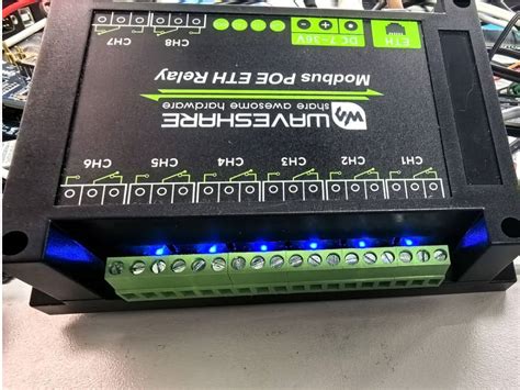 Industrial Modbus Poe Eth Rj45 To 8 Ch Relay B Rtu Modbus Tcp Ethernet For Iot