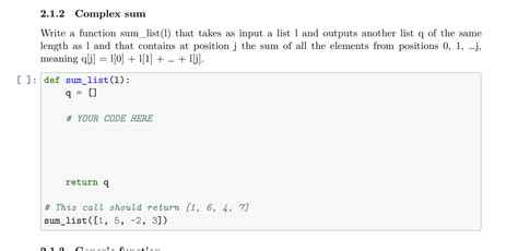 Solved Complex Sum Write A Function Sum List L That Chegg Com