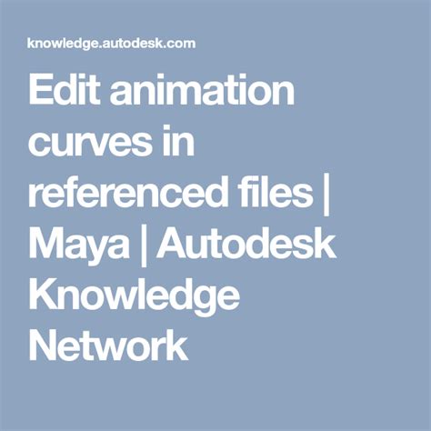 Master Animation Curves In Maya