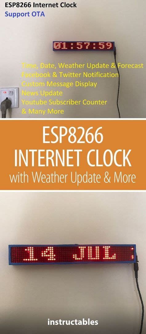 esp8266 internet clock with weather update many more no rtc artofit