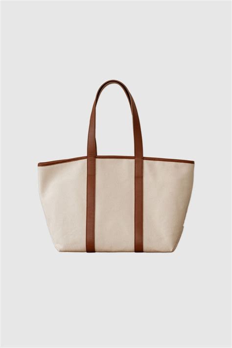 Structured Tote Bag Dāl The Label Tan