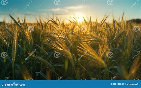 Growth Wheat In Stages Infographics Of Grain Germination Cartoon