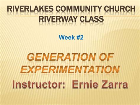 From Fizzle To Sizzle Week 2 Experimentation Ppt