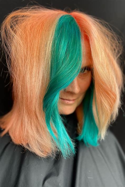 35 Colorblock Hair That Will Transform Your Look In 2025 The Mom Beauty