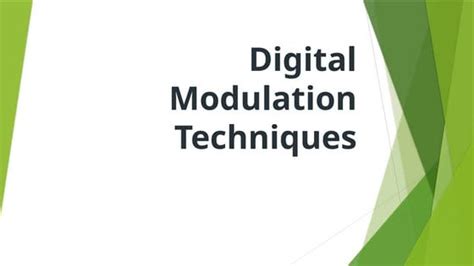Digital Modulation Techniques Pptx Digital Audio Computer Software And Applications