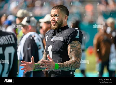 Las Vegas Raiders Safety Marcus Epps 1 Stands On The Sidelines During
