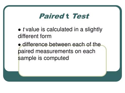 Ppt Paired T Test Powerpoint Presentation Free Download Id 1707729