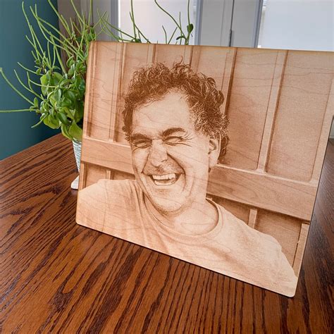 Wood Photographs Custom Laser Engraved Wood Photos Wood Portrait