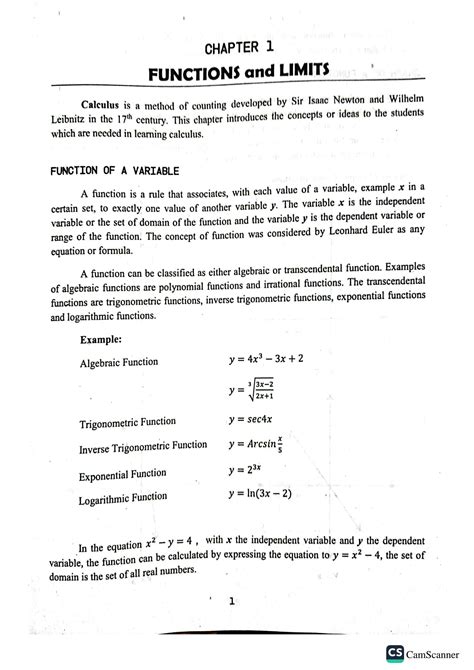 Solution Calculus 1 For College All About Functions Studypool
