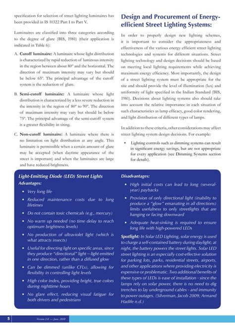 Energy Efficient Street Lighting Guidelines Pdf
