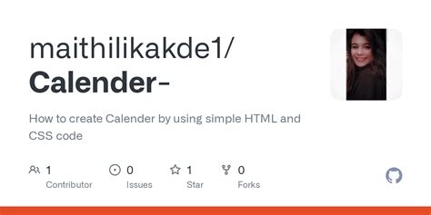 GitHub Maithilikakde1 Calender How To Create Calender By Using