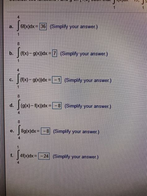 solved 8 8 8 consider two functions f and g on 1 8 such