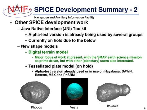 ppt naif report addresses both naif node and spice development