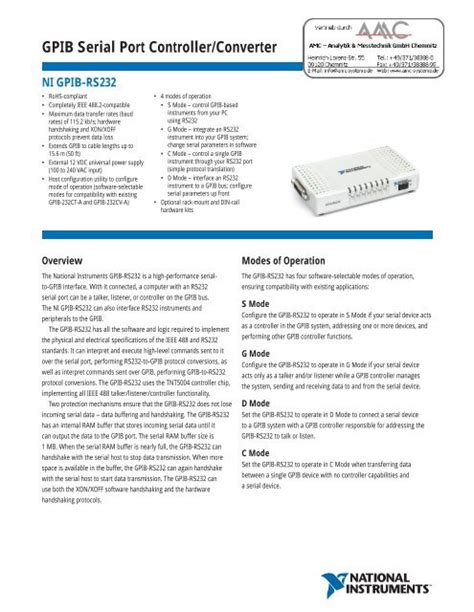 Gpib Serial Port Controllerconverter