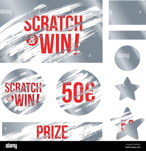 Letters Scratch And Win With Effect From Scratch Marks Suitable For Scratch Card Game And Win