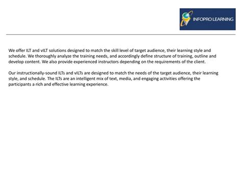 ppt classroom training and virtual instructor led training vilt