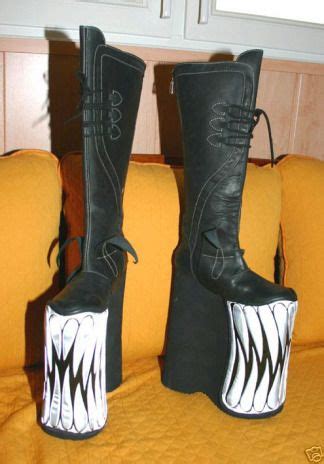 Rewind Swear Kiss Boots Clawed Boots Weird Black Boots Kiss