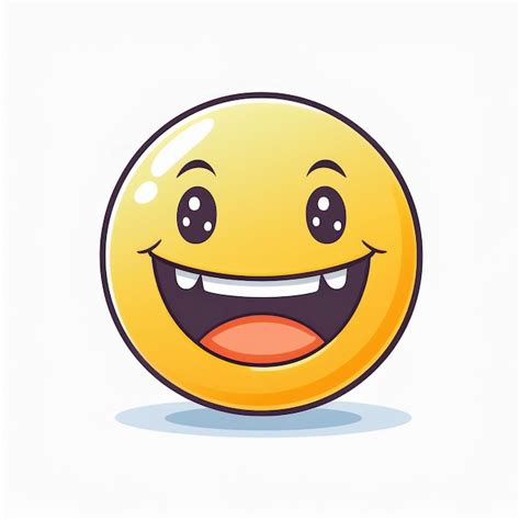 A Yellow Smiley Face With A Big Smile On It Premium Ai Generated Vector