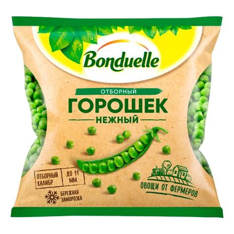 Горошек Bonduelle зеленый быстрозамороженный 400 г - купить с доставкой ...