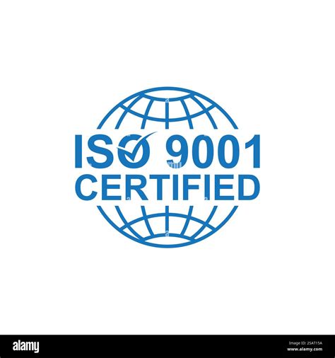 Certified Company Certificate Iso 9001 2015 Blue Vector Quality Certificate Iso Certification