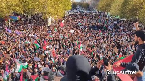 Самая масштабная демонстрация в Европе в поддержку Палестины с начала эскалации проходит