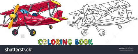 눈이 있는 재미있는 비플레인 비행기 색칠판 스톡 벡터로열티 프리 1819036985 Shutterstock