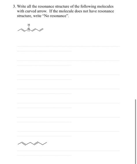 Solved Write All The Resonance Structure Of The Following Chegg
