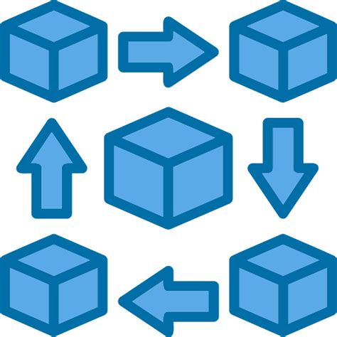 Blockchain Generic Blue Icon Blockchain Generic Blue Icon