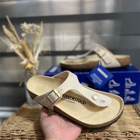 Birkenstock Gizeh Eggshell Python Womens Fashion Footwear Flats Birkenstock Gizeh Eggshell Python Womens Fashion Footwear Flats