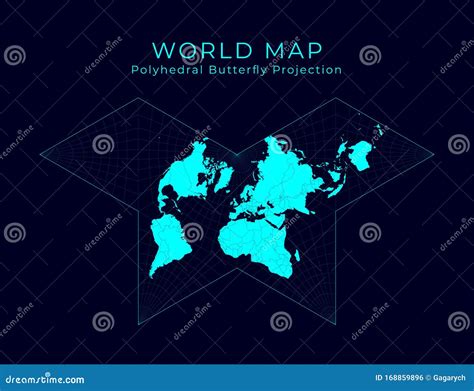 Map Of The World Stock Vector Illustration Of Butterfly 168859896