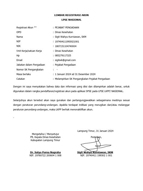 Form Registrasi Akun Pp Pdf