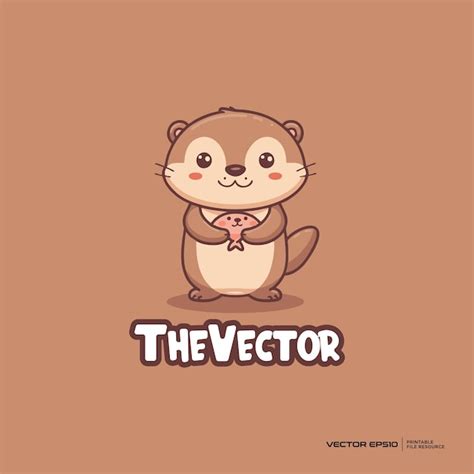 Premium Vector Cute Beaver Vector Logo Character Cartoon Illustration