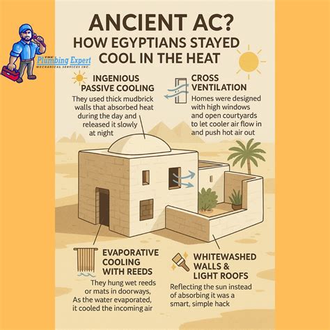 Plumbing Expert 📜 Ancient Ac How Egyptians Stayed Cool In The Heat 🔥🏺 Think 100°f In The