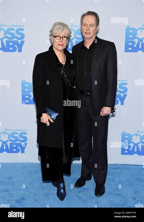 Actor Steve Buscemi And Wife Jo Andres Attend The Premiere Of The Boss Baby At AMC Loews