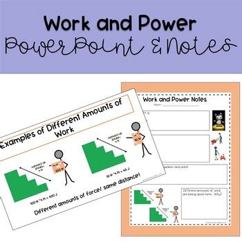 Work And Power Physical Science PowerPoint And Notes By Save The Day Science