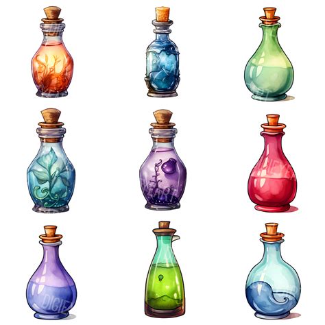 Potion Bottle Clipart Potion Bottles Clip Art Halloween Poison Image