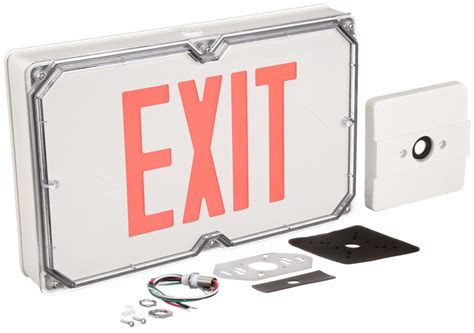 DUAL LITE Exit Sign Without Battery Backup Red 1 Faces Aluminum Not Battery Powered